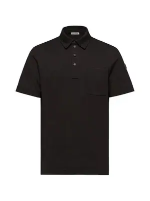 Moncler Short Sleeve Polo - Black