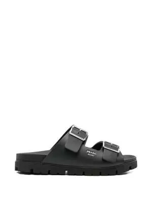 Prada Soft Printoject Sandals For - Nero