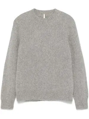 SUNFLOWER Lightweight Brushed Ribbed Pullover Sweater 5gg Knit - Grey