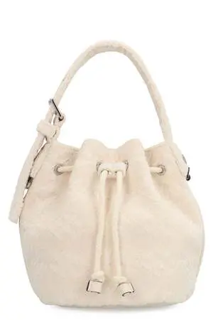 Tory Burch T Monogram Terry Mini Bucket Bag - Ivory