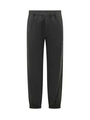 Moncler Tailored Trousers With Elasticated Cuffs - Nero