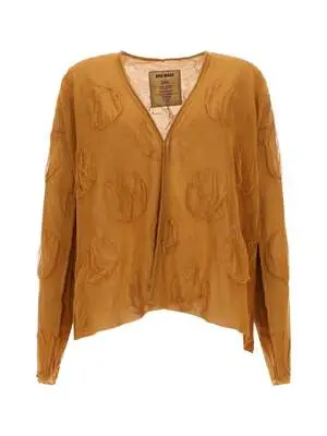 UMA WANG Semi-sheer Cashmere Blend Jumper - Beige