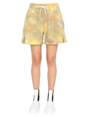 MSGM Cotton Mini Shorts With Elastic Waist - Multicolour