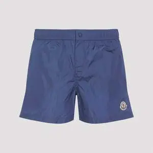 Moncler Logo Swim Shorts - Blue