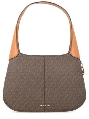 Michael Kors Logo Print Shoulder Bag - Brown