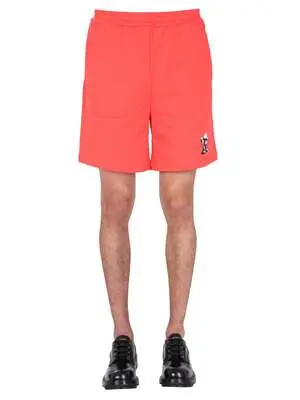 Helmut Lang Bermuda Shorts With Elastic Waist - Red