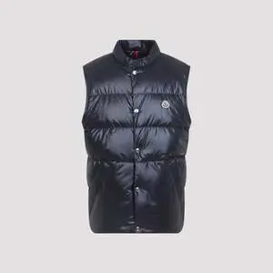 Moncler Feather Down Vest For Ss26 - Blue