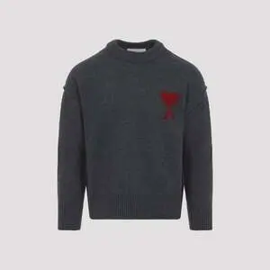 AMI Paris Classic Crewneck Sweater For - Grey