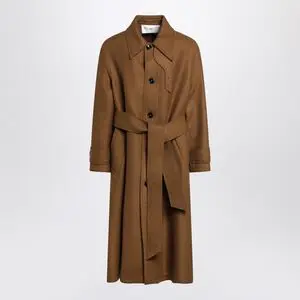 AMI Paris Wool Belted Mac Coat