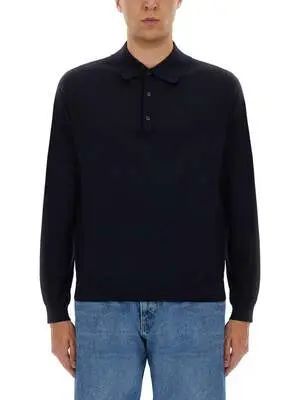 SUNFLOWER Regular Fit Wool Polo For - Blue