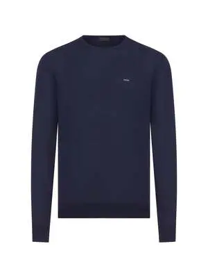 Prada Fine Knit Crew Neck Sweater - Bleu