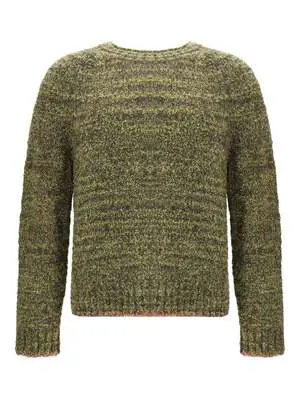 SUNFLOWER Eco-friendly Mohair Blend Sweatshirt With Contrast Stitching - Green