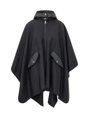 Moncler Chic Wool Blend Mini Coat - Nero
