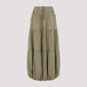 Co Gathered Bubble Midi Skirt - Green