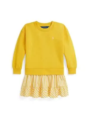Polo Ralph Lauren Cotton Skirt With Striped Ruffle Hem - Yellow