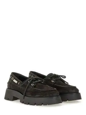 Alexander Wang Carson Moc Toe Lug Sole Shoes - Brown
