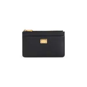 Dolce & Gabbana Plongé Calfskin Card Holder - Black