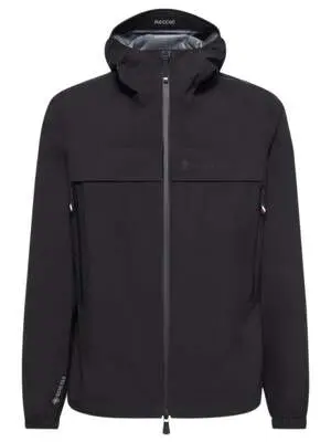 Moncler Hooded Water-resistant Jacket With Visor And Recco® Reflector - Black