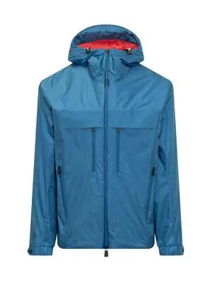 Moncler Thurn Mini Jacket With Hood And Zip Closure - Blu
