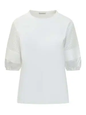 Moncler T-shirt With Perforated Sleeves