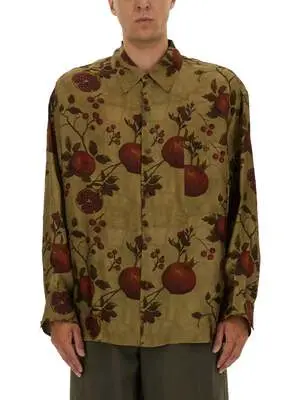 UMA WANG Pomegranate-print Shirt - Multicolour