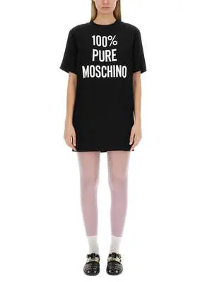 Moschino Plaque Long-sleeved Dress