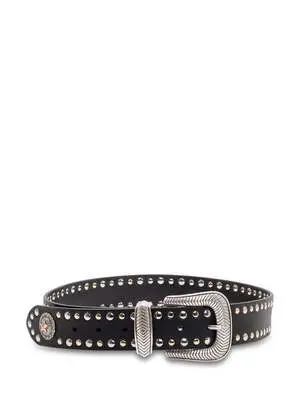 KATE CATE Chic Belt With Decorative Hardware - Black