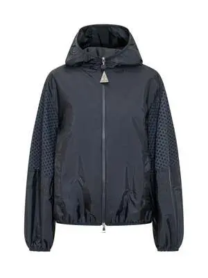 Moncler Zelkova Jacket With Hood And Zip - Blu