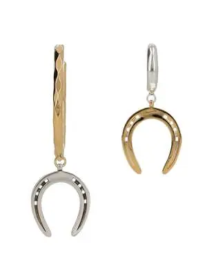 Isabel Marant Étoile Asymmetric Brass Hoop Earrings