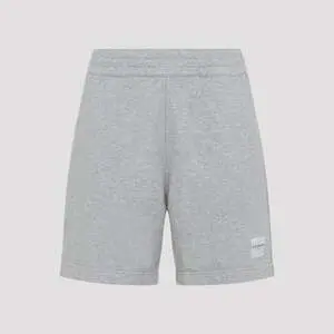 Givenchy Bermuda Shorts In Fleece With Paris Gros Grain - Grey