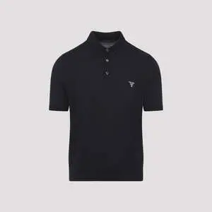 Prada Superfine Wool Polo Shirt - Blue