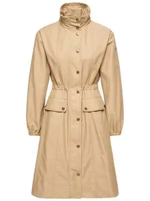 Moncler Technical Twill Mini Jacket With Adjustable Waist And Hood