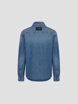 Givenchy Denim Shirt With Pocket Detail - Medium Blue