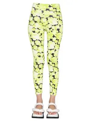 MSGM High Waist Active Leggings - Yellow