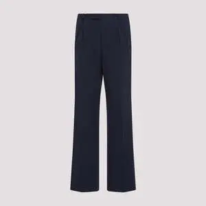Prada Cotton Popeline Trousers - Blue