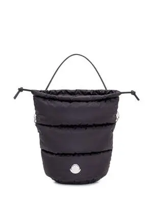 Moncler Padded Drawstring Bucket Bag - Nero