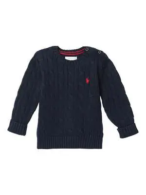 Polo Ralph Lauren Mini Cable Knit Long Sleeve Sweater
