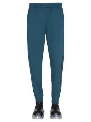 Helmut Lang Mini Jogging Pants With Logo Print - Blue
