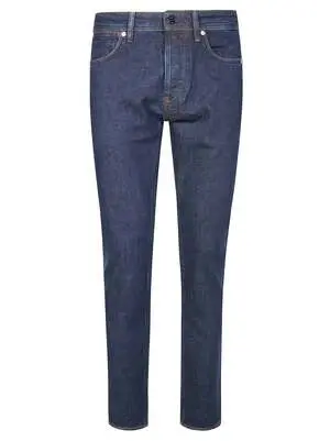Stone Island Slim Jeans With Compass Logo - Blu