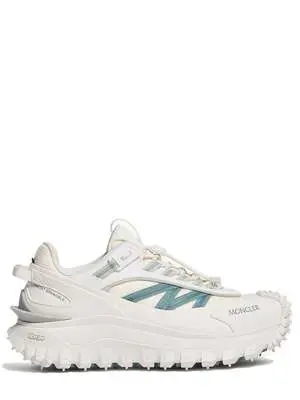 Moncler Lace Up Sneakers With Vibram Megagrip Sole - Bianco