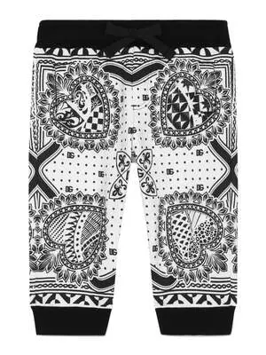 Dolce & Gabbana Bandana Print Cotton Jogger Sweatpants - Multicolour