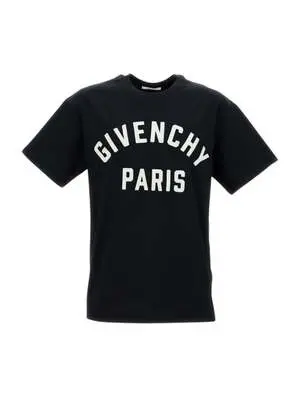 Givenchy Logo Print Straight Fit Cotton T-shirt - Nero