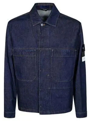 Stone Island Premium Biker Jacket For Ss26 Collection - Blu