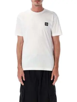 Stone Island Stone Island Compass Patch Cotton T-Shirt Bianco