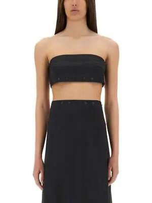 Paloma Wool Classic Wool Blend Top - Charcoal