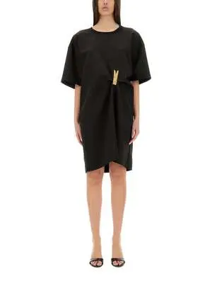 Moschino Embroidered Oversized Dress - Black