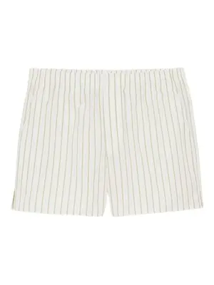 AMI Paris Mini Elasticated Stripe Shorts - Blancmatch