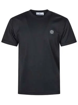 Stone Island Minimalist Short Sleeve T-shirt For - Nero