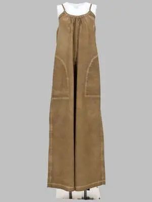 UMA WANG Linen-viscose Blend Jumpsuit - Beige