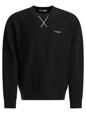 Givenchy Essential Sweatshirt With Contrast Stitching - Black
